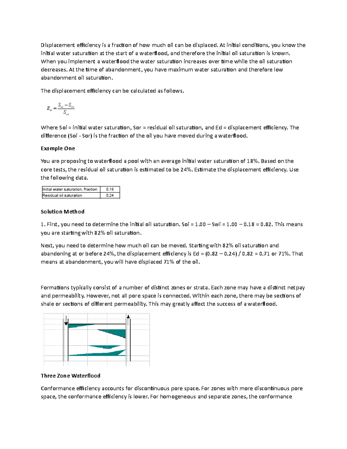 RESR 344 Module 15 - Displacement efficiency - RESR344 - SAIT Polytechnic - Studocu