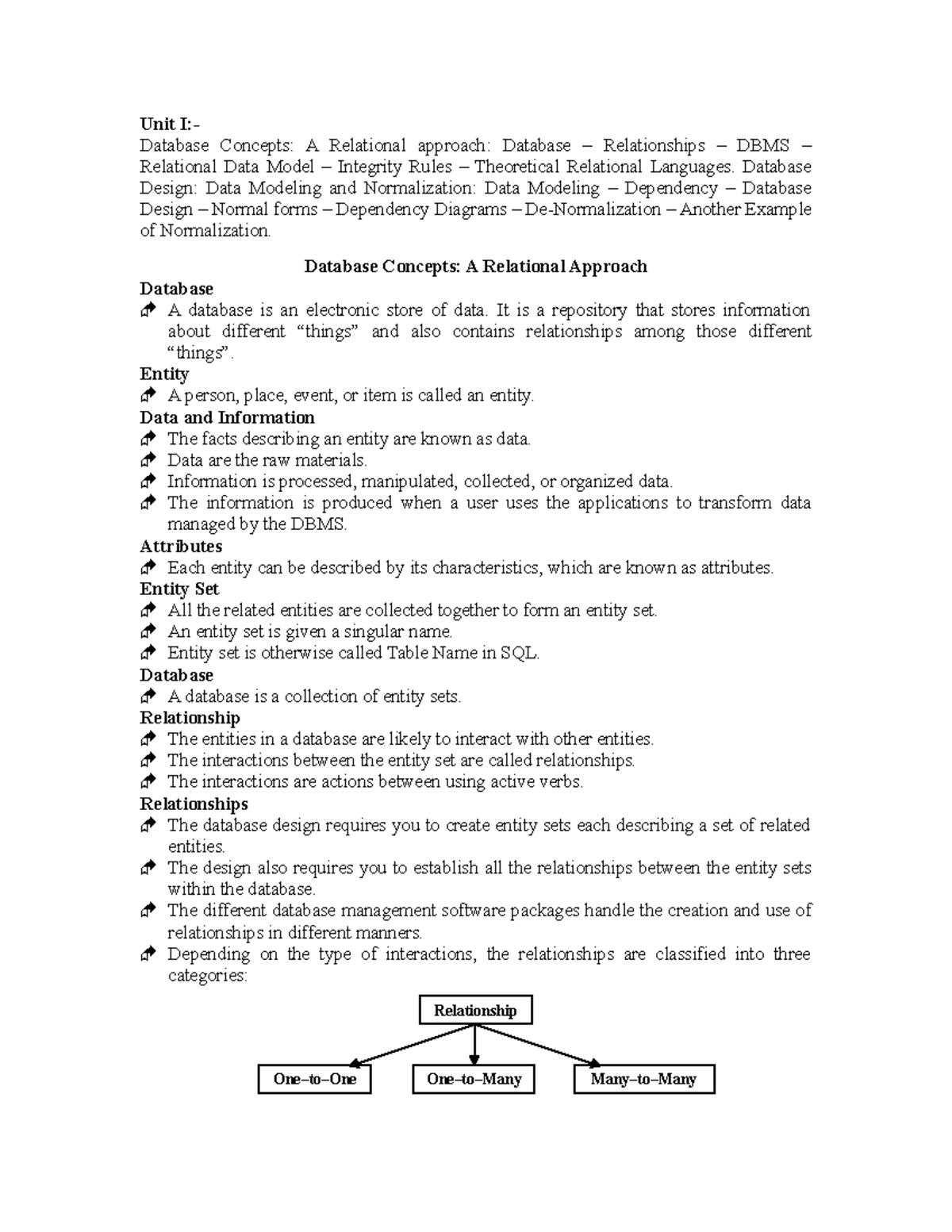 Rdbms-Unit-I - This notes were very useful in my previous examination ...