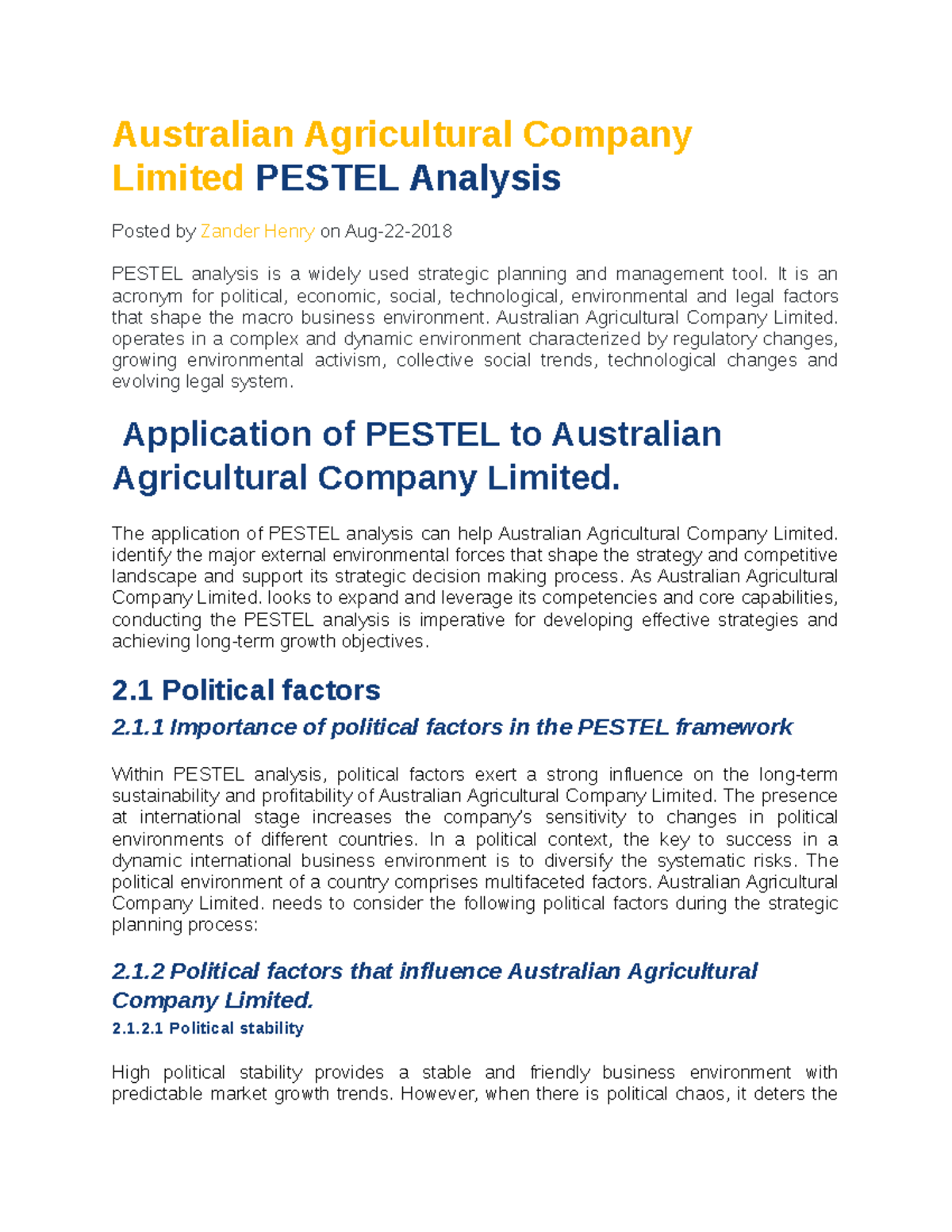 Australian Agricultural Company Limited - Australian Agricultural ...