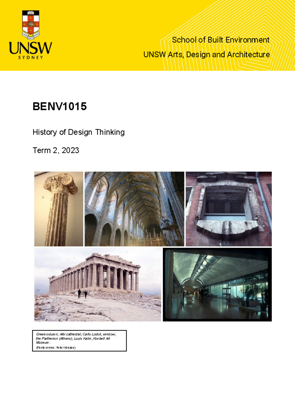 BENV1015 History of Design Thinking - Studocu