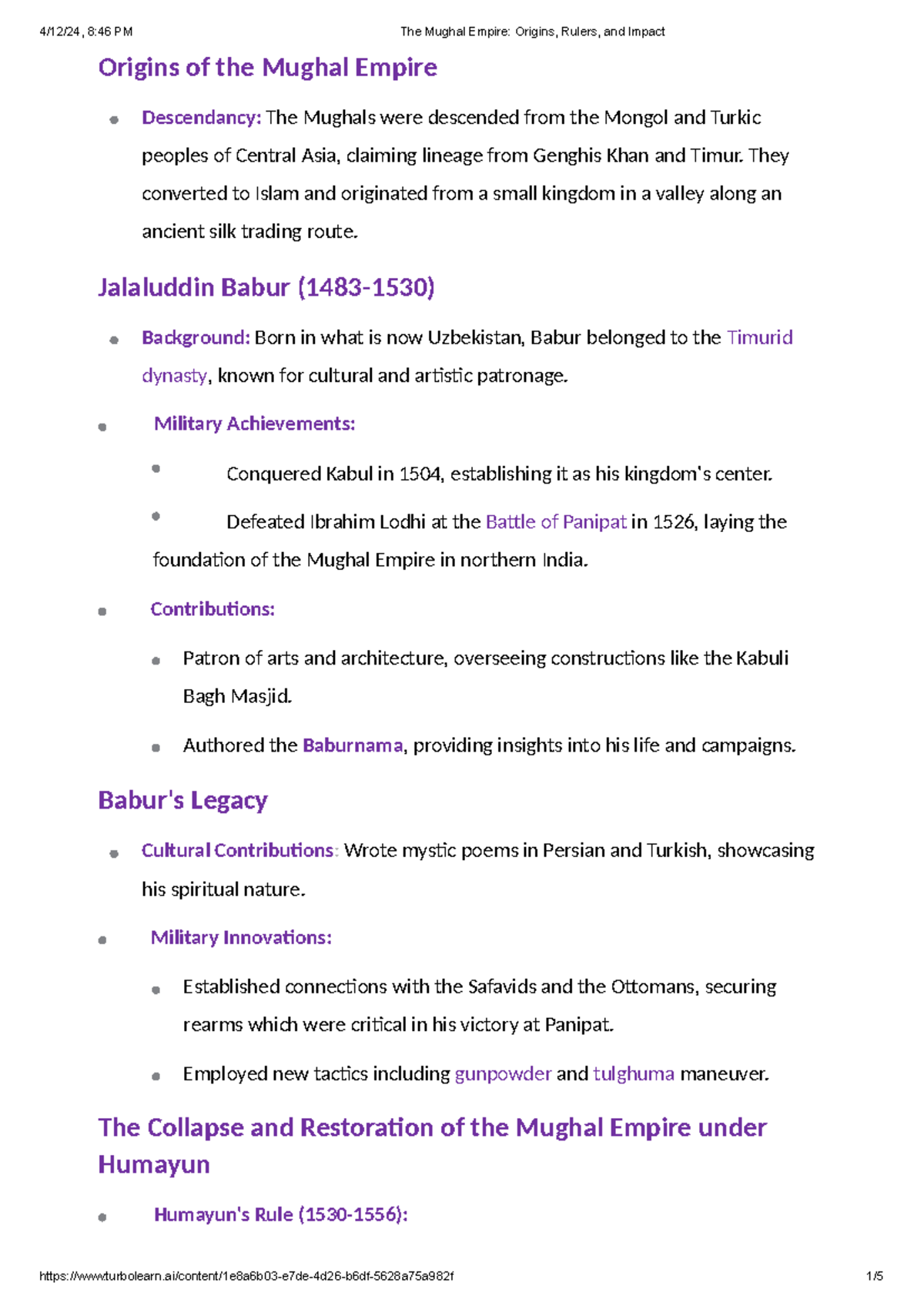 The Mughal Empire Origins, Rulers, and Impact - Origins of the Mughal ...