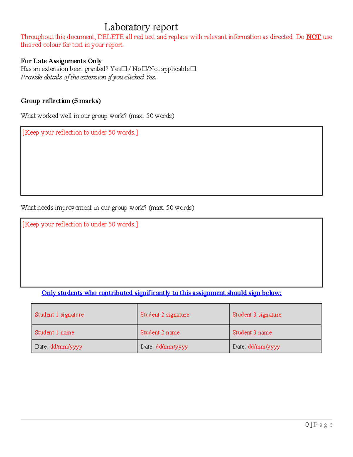 A1 S1 2024 template - Assignment 1 Materials - Laboratory report ...