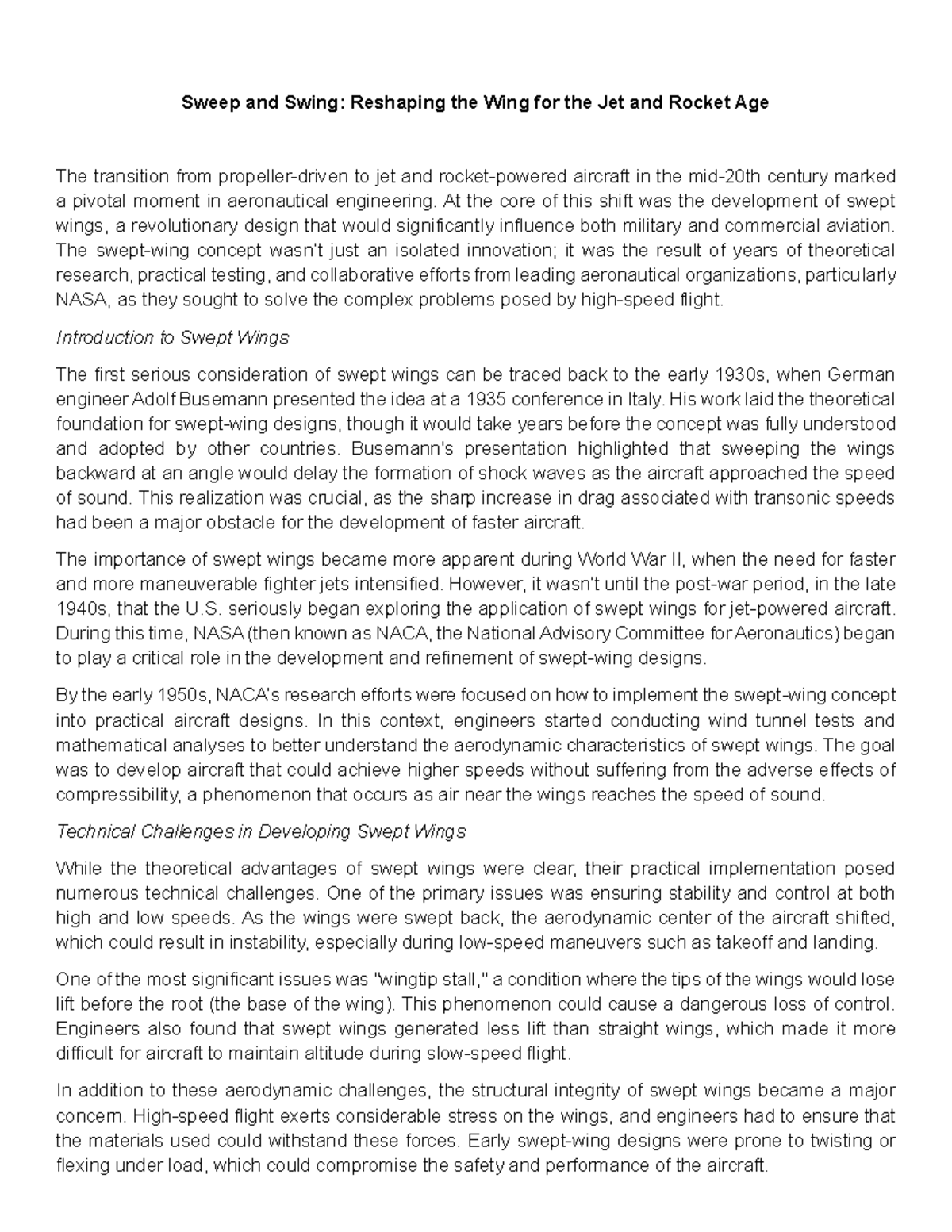 10610 - Resumen - Sweep and Swing: Reshaping the Wing for the Jet and ...