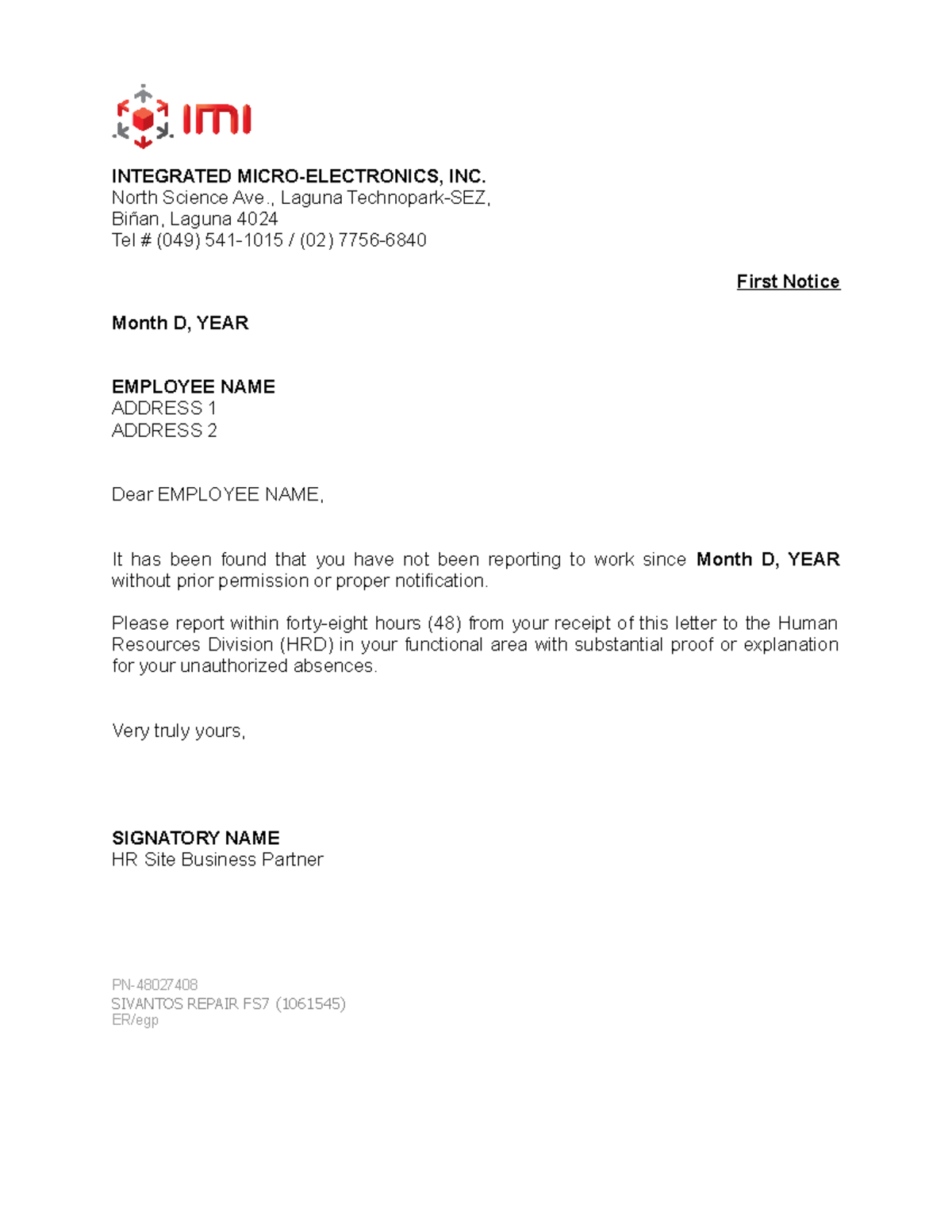 Existing AWOL Forms - This is upload to upload - North Science Ave ...