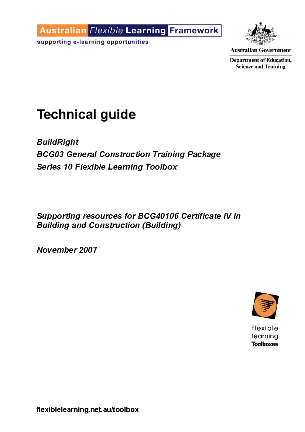Technical guide - lecture notes - Technical guide BuildRight BCG03 ...