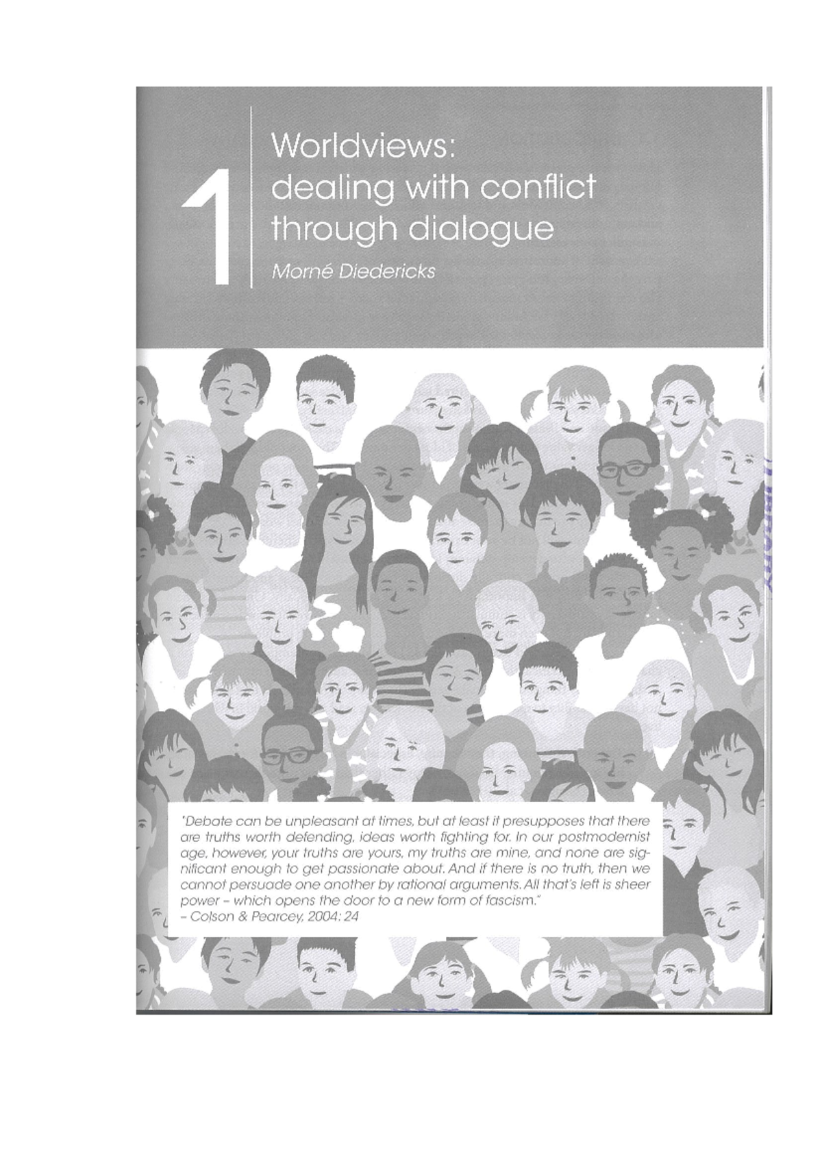 Chapter 1 Social Isssues - Worldviews: dealing with conflict through ...