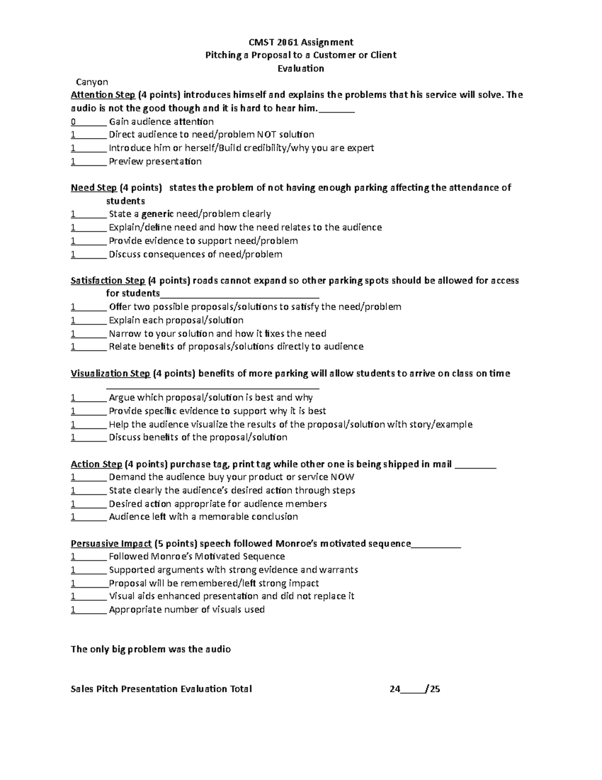 Pitch Evalslam - CMST 2061 Assignment Pitching a Proposal to a Customer ...
