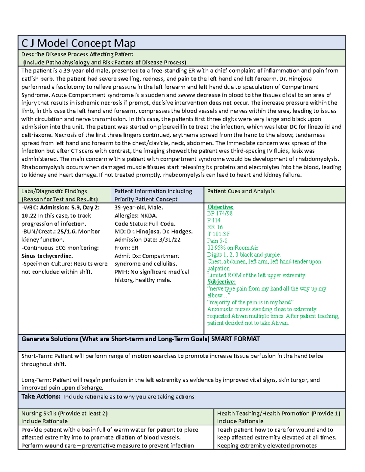 C J Model Concept Map 1 - Clinical Assignment #1 - C J Model Concept ...