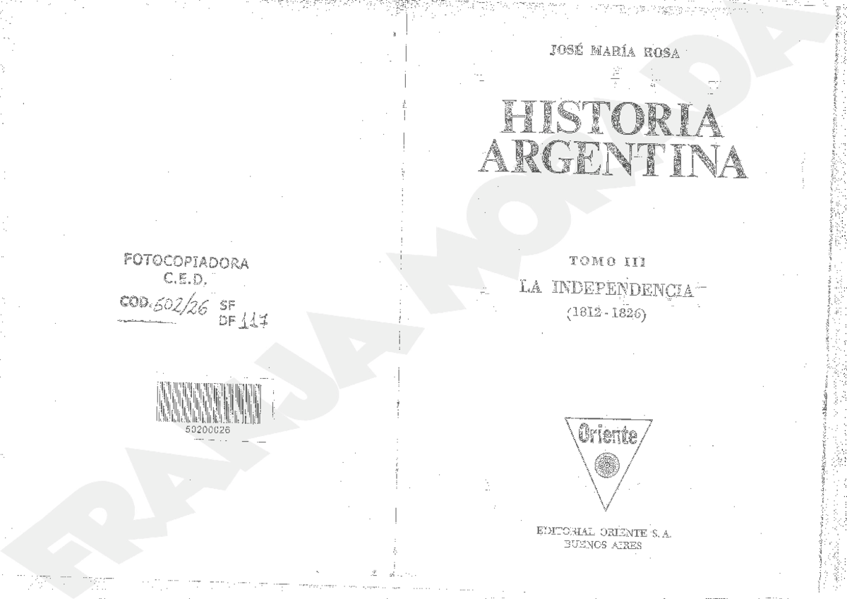 Historia Argentina Tomo III Jose Maria Rosa - Historia Constitucional Argentina - Studocu