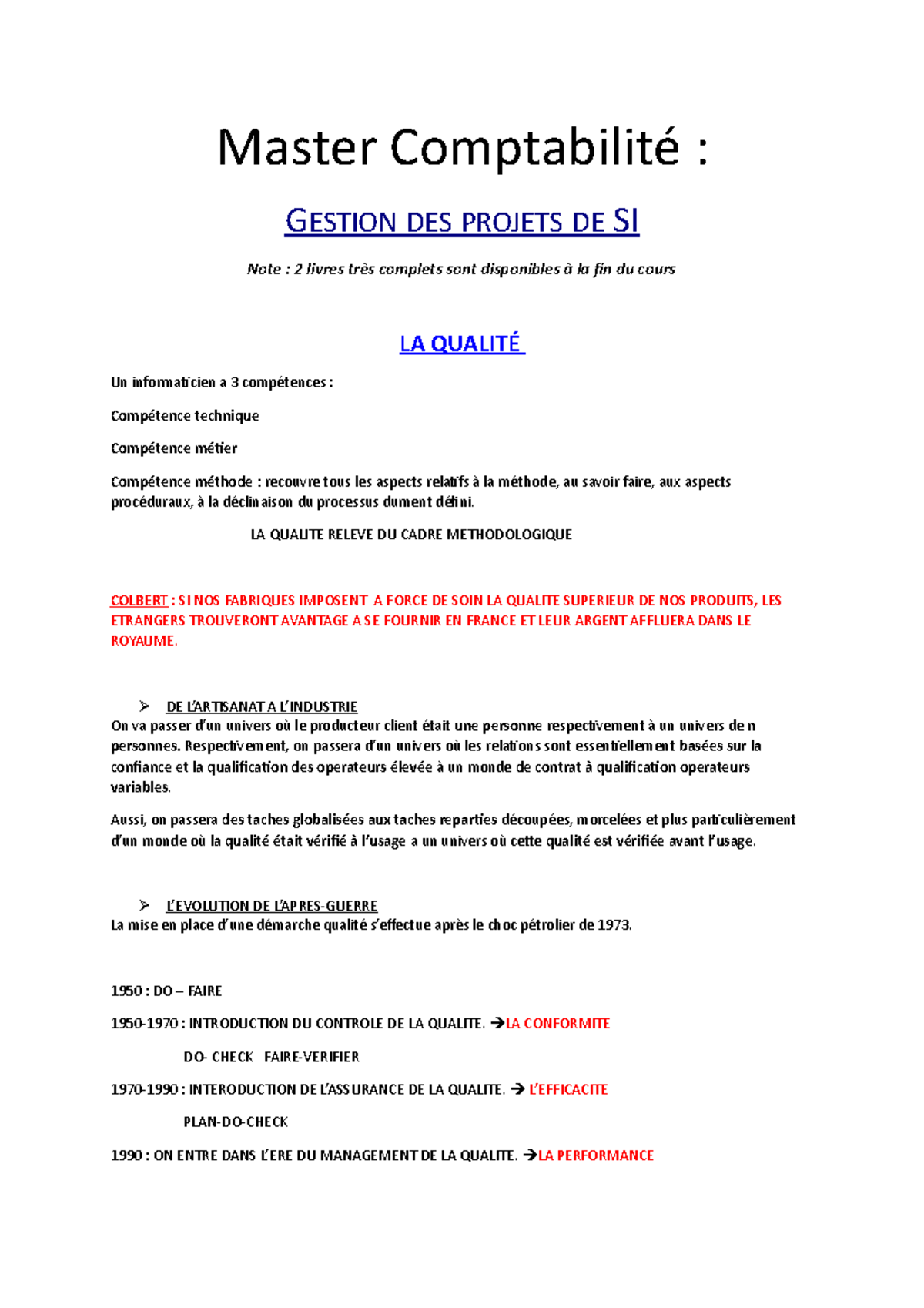 Master Comptabilit 11 - Master Comptabilité : GESTION DES PROJETS DE SI ...