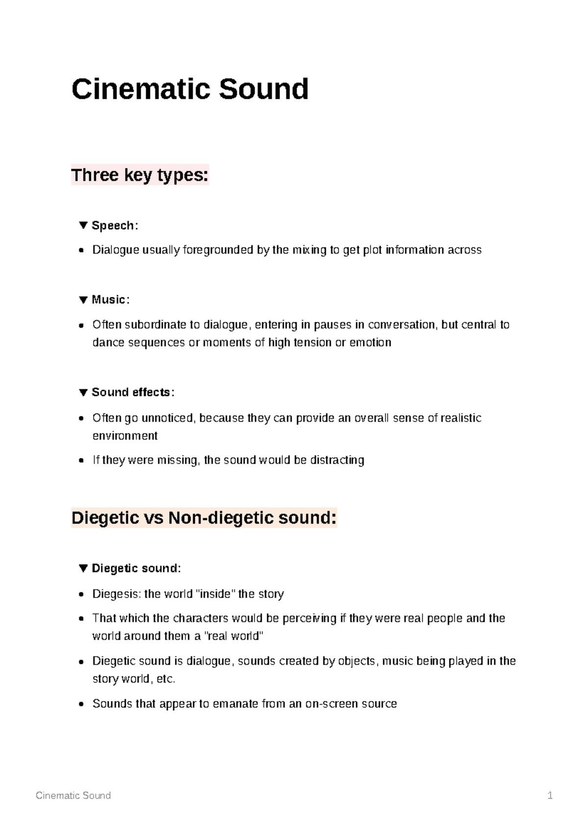 Cinematic Sound - Sounds that appear to emanate from an on-screen ...