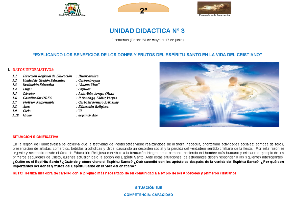 2° Tercera Unidad-2022 - UNIDAD DIDACTICA N° 3 3 semanas (Desde 23 de ...
