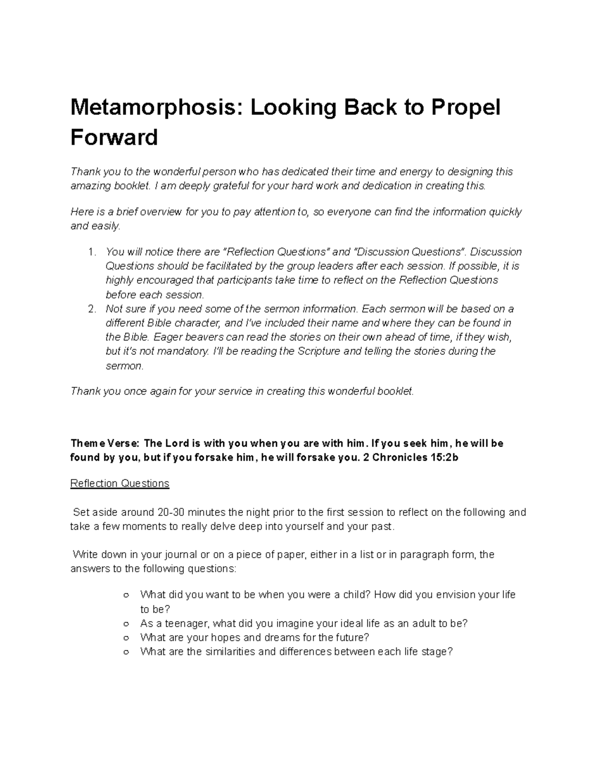 Metamorphosis -Looking-Back-to-Propel-Forward - Metamorphosis: Looking ...