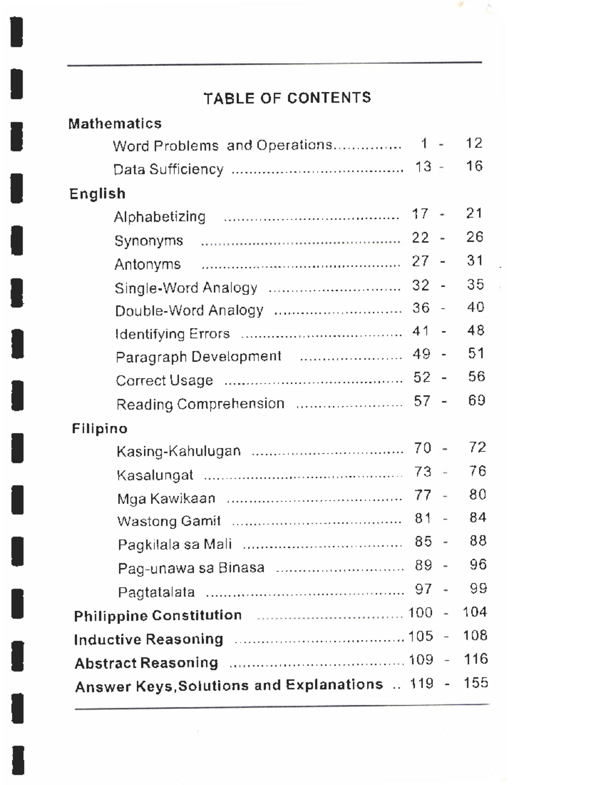 CSC 3 - MSA Training Program www.teachpinas.com - TABLE OF CONTENTS ...