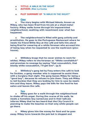 The Poor Christ of Bomba Literature notes - •. THE POOR CHRIST OF BOMBA ...