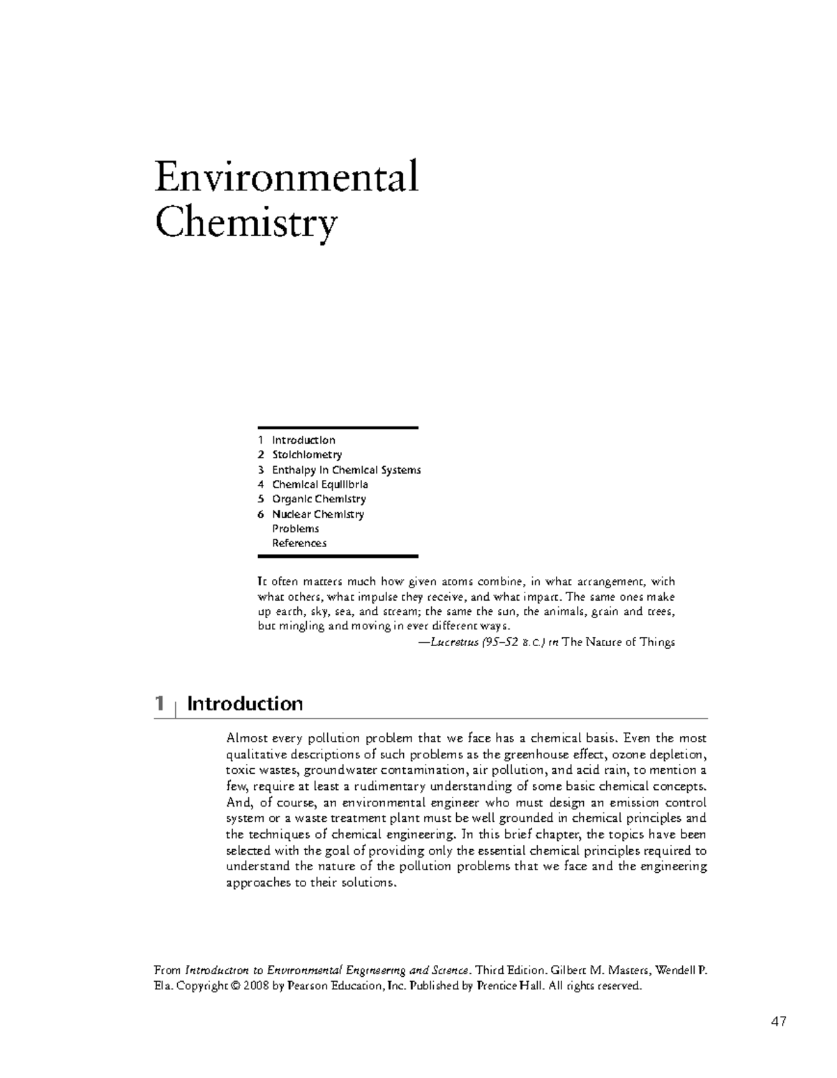 Introduction to environmental engineering and science - 1 Introduction ...