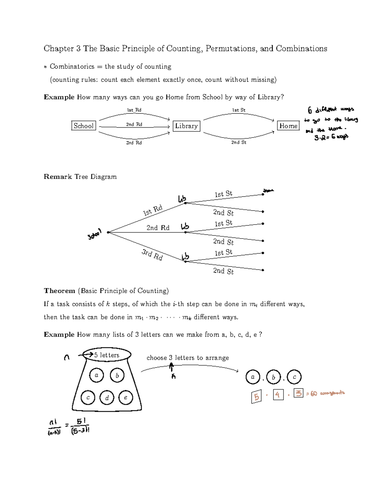 451 3 - notes taken in class - Chapter 3 The Basic Principle of ...