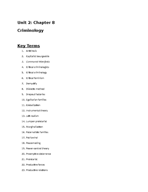 Chapter 13Worksheet - Unit 3: Chapter 13 Criminology Key Terms ...