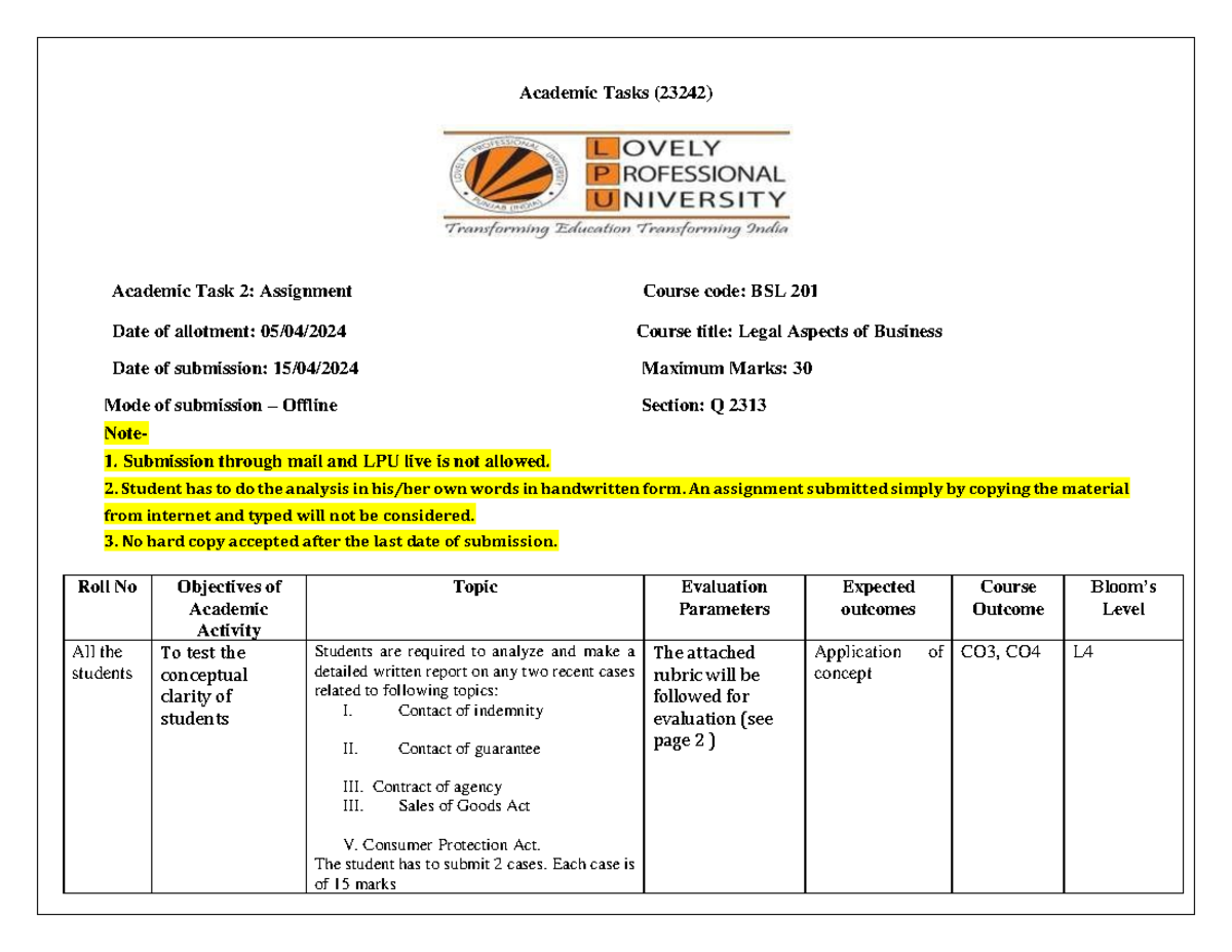 A869471038 29780 5 2024 Academic Tasks 2 2313 - Academic Tasks (23242 ...