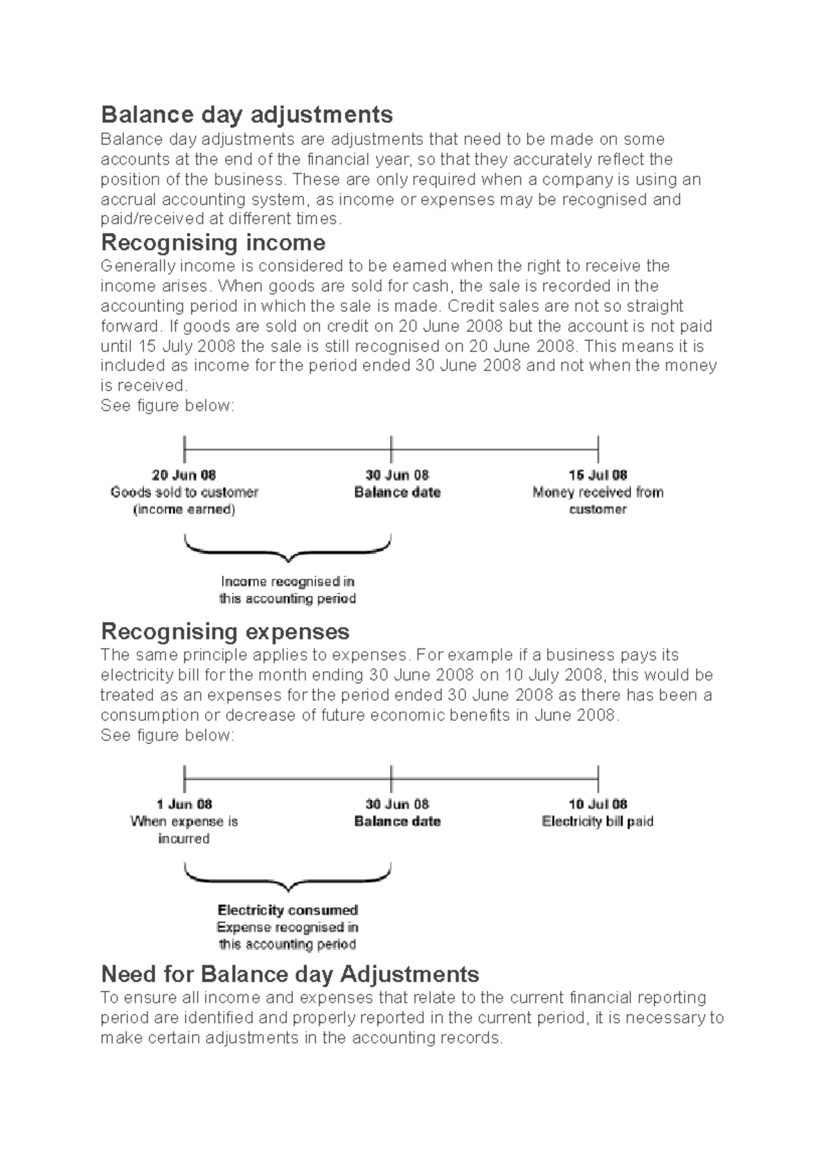 Balance day adjustments - Balance day adjustments Balance day ...