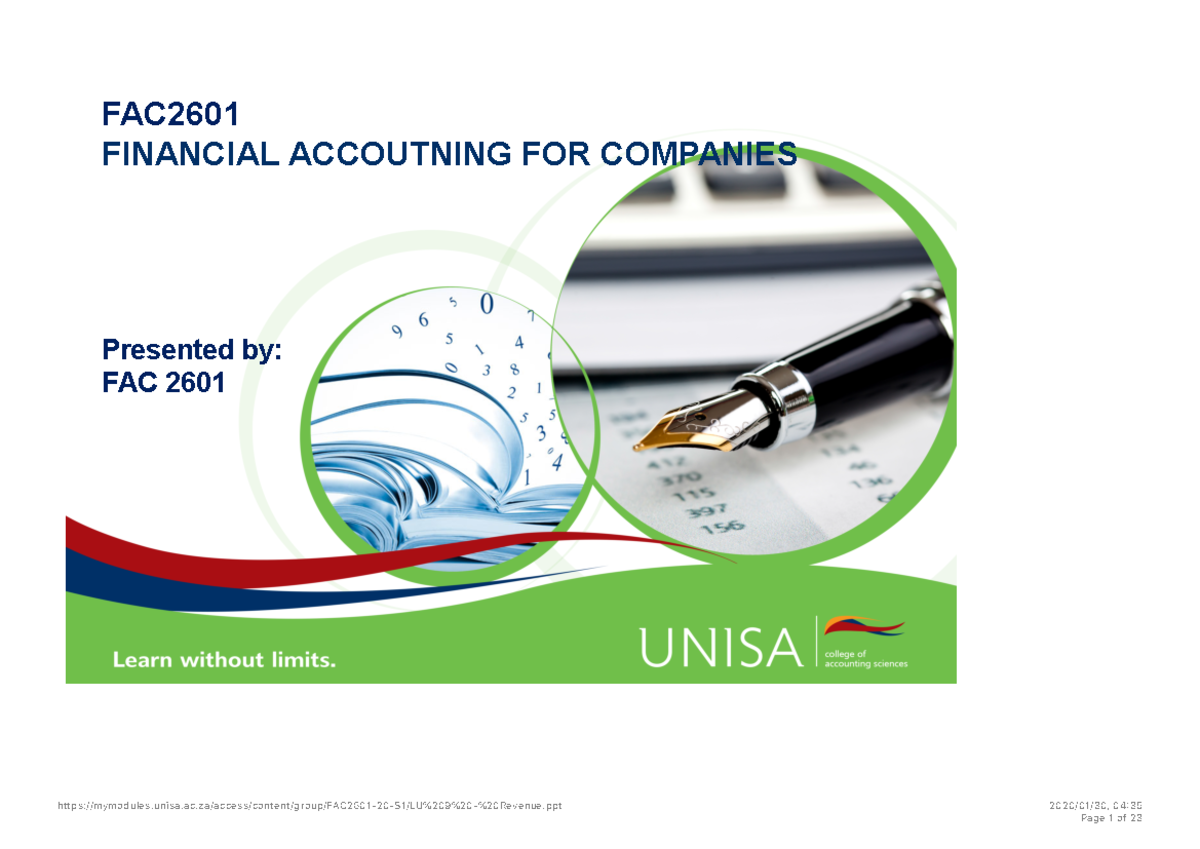 Untitled 3 - Slides for Revenue - FAC FINANCIAL ACCOUTNING FOR ...