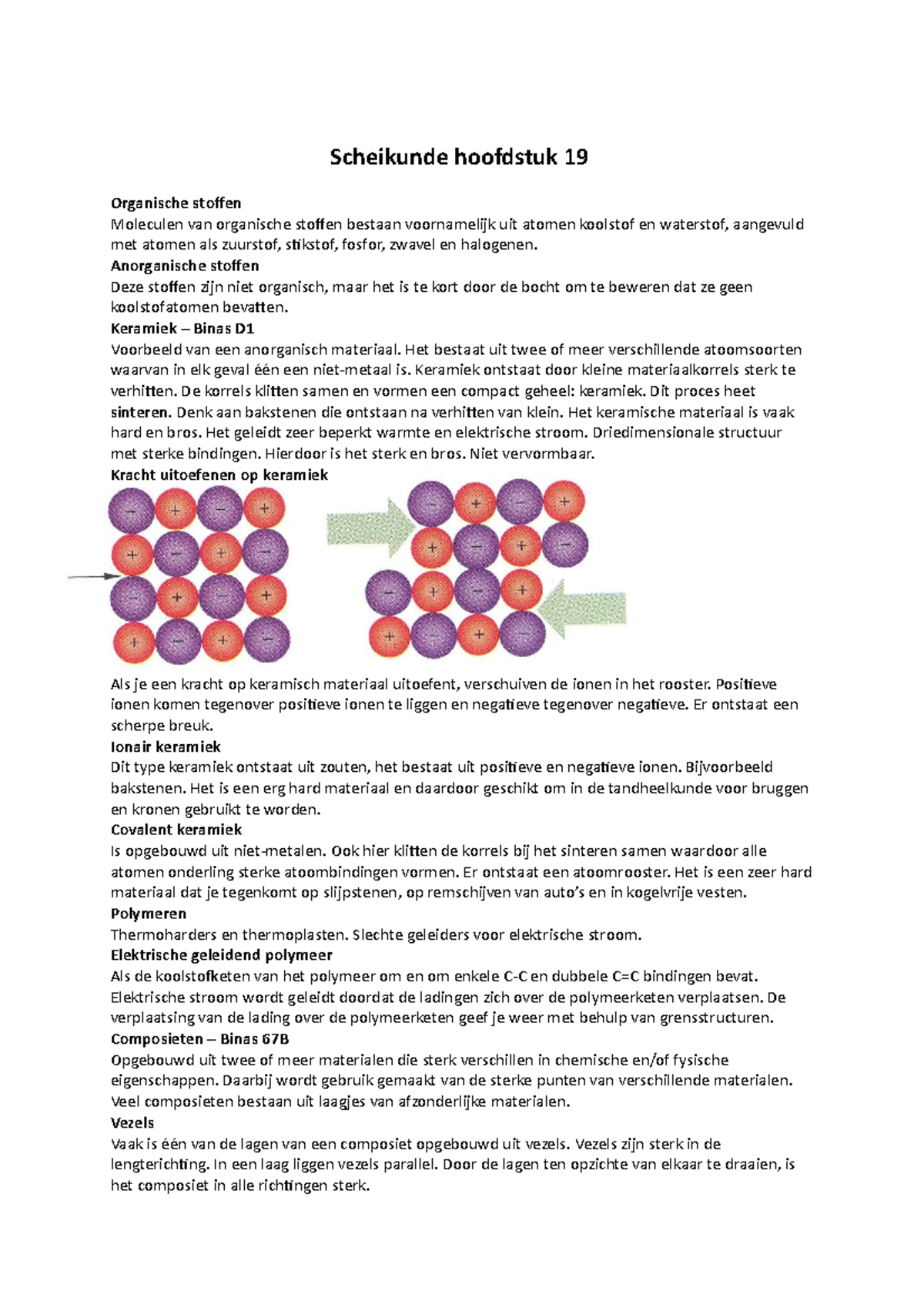 Scheikunde hoofdstuk 19 - Anorganische stoffen Deze stoffen zijn niet ...