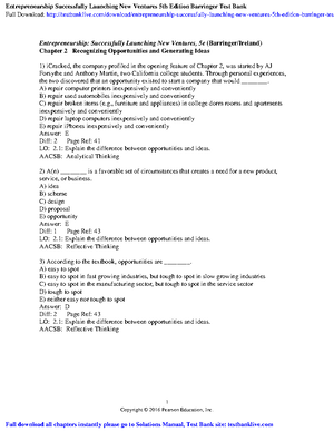 Chapter 4 Entrepreneurship - Studocu