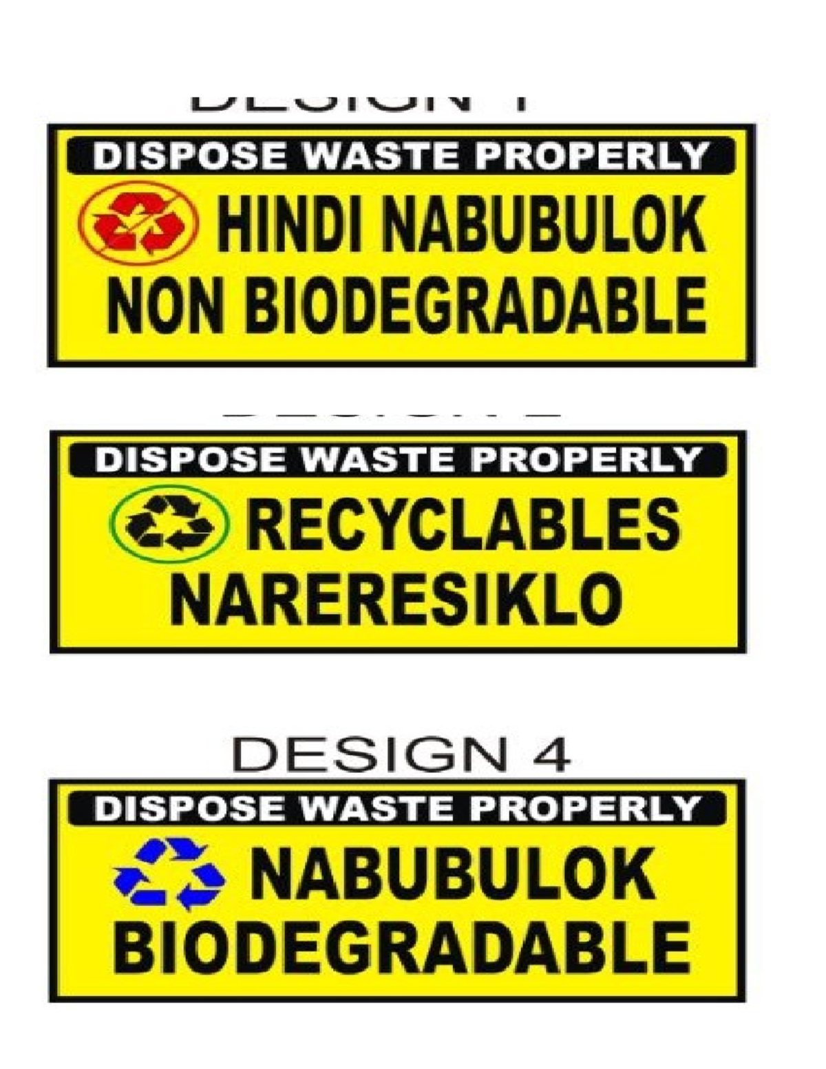 Basurahan - Picture to garbage signages - Tle-Bread and Pastry ...