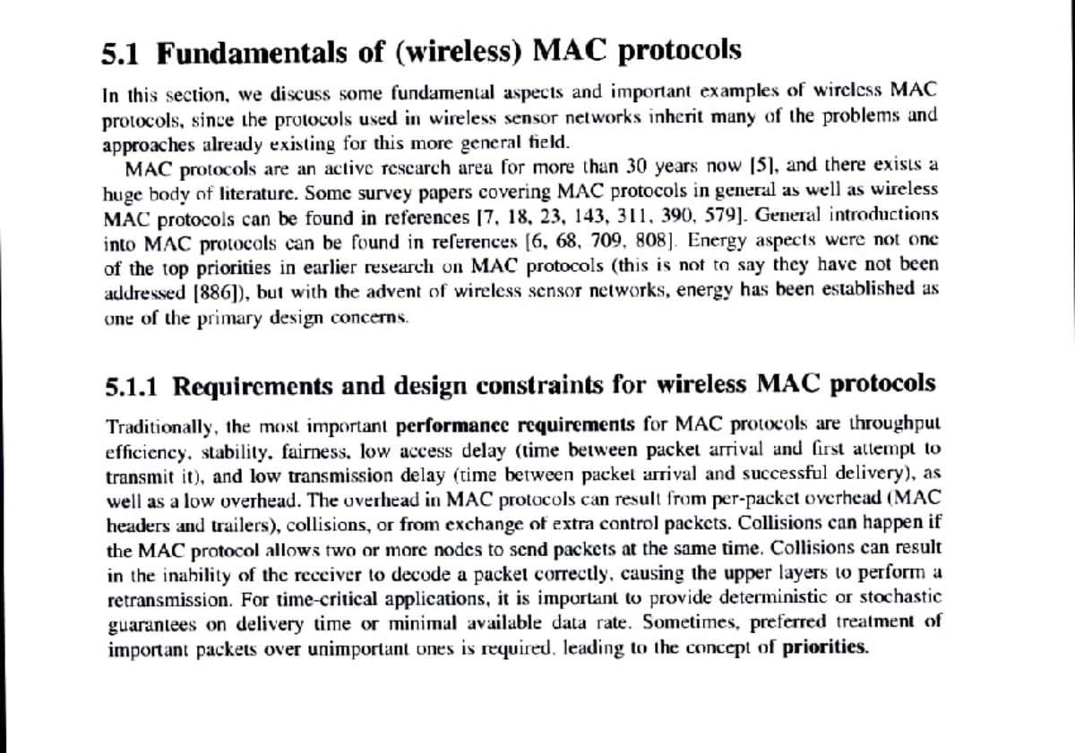 Fundamentals of (wireless)MAC protocols - MAC protocols are an active research area for more ...