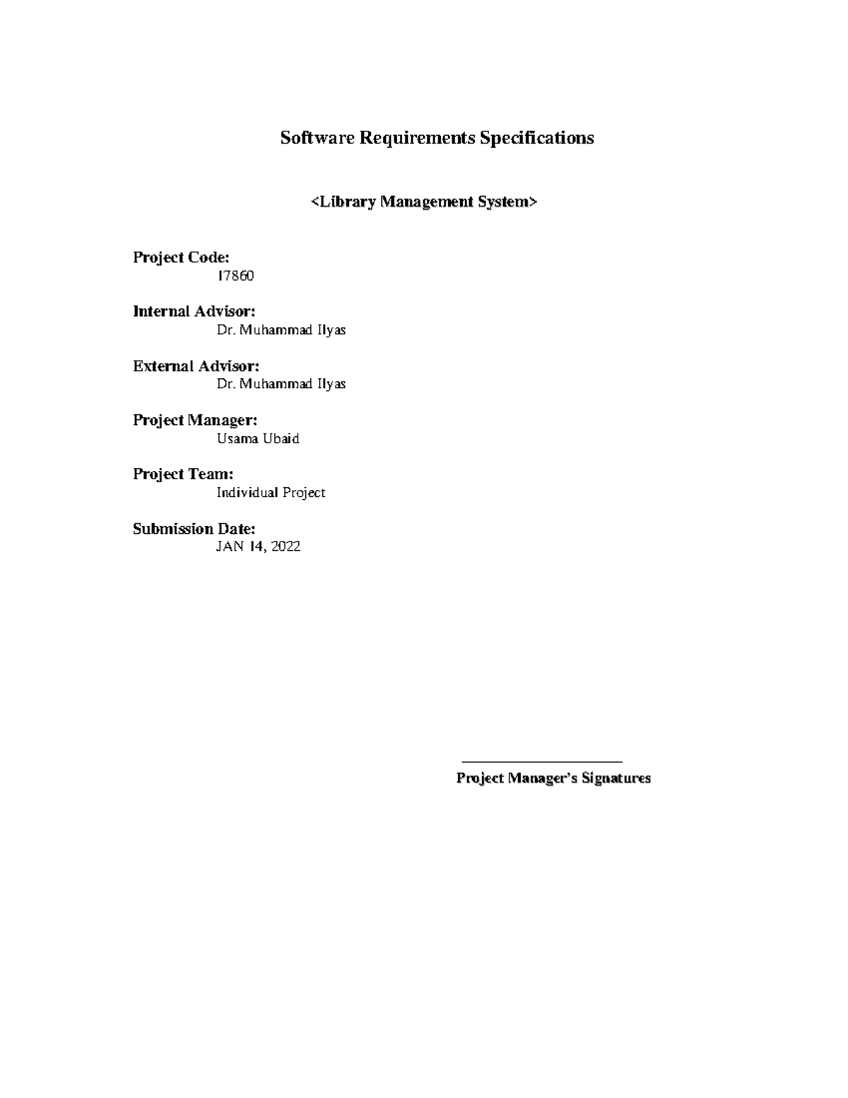 SRS of project on Library Management System in C++ - Software ...