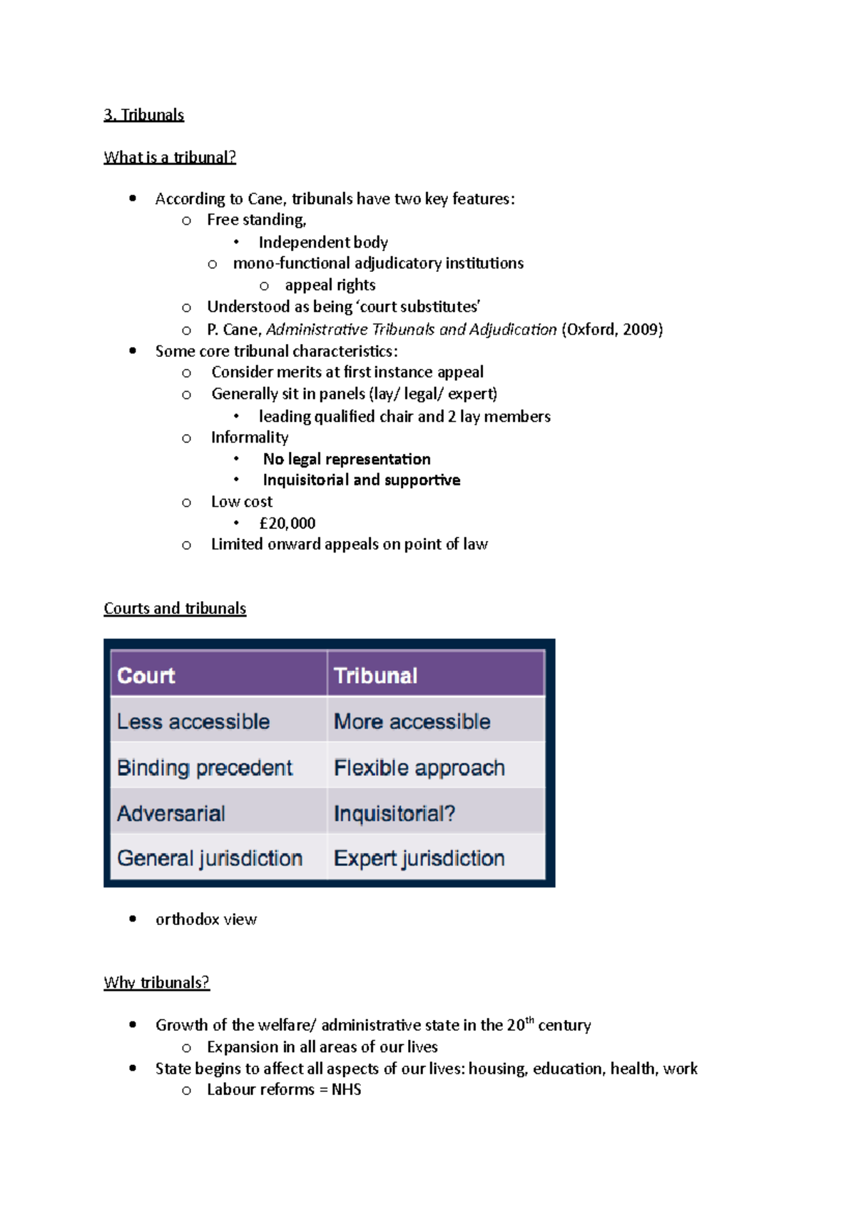 3. Tribunals - lecture notes - 3. Tribunals What is a tribunal ...