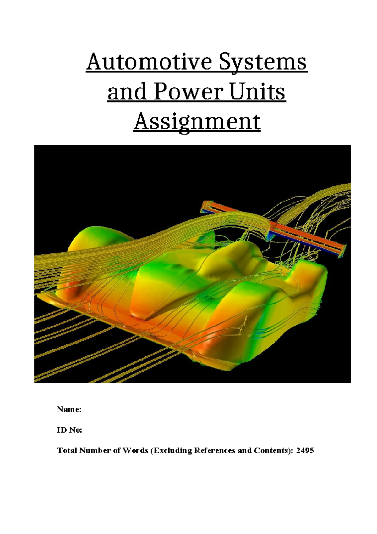 Automotive systems assignment - Automotive Systems and Power Units ...