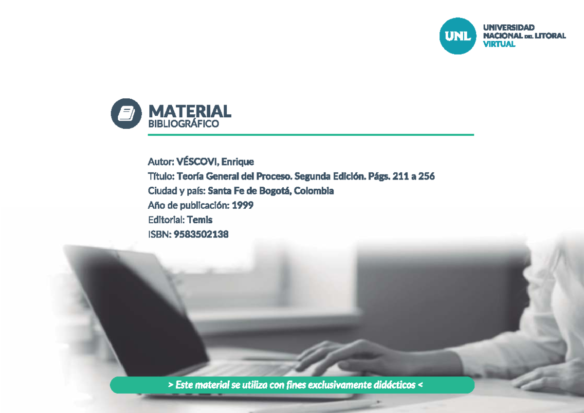 Vescovi Teoría general del proceso tema8 - Fundamentos del derecho privado - Studocu