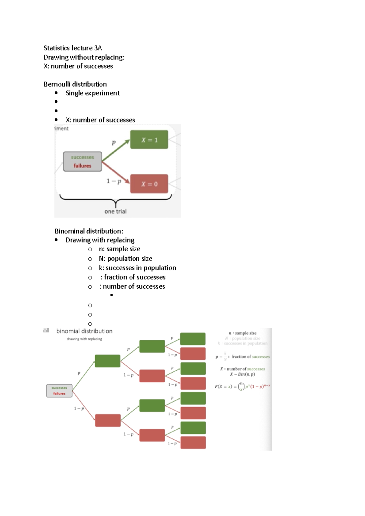 Statistics lecture 3A - college week 3 deel 1 aantekeningen ...