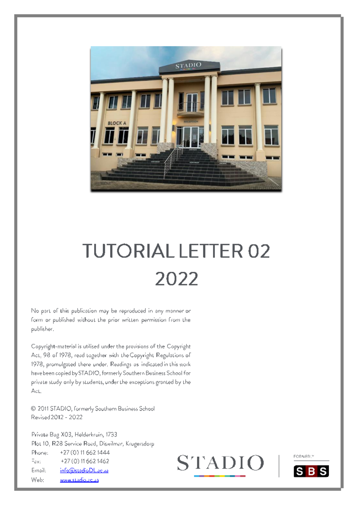 Microsoft Word - A2 Tutorial Letter 02 (TL02) - 2017 ) - 02 • • i. ii ...