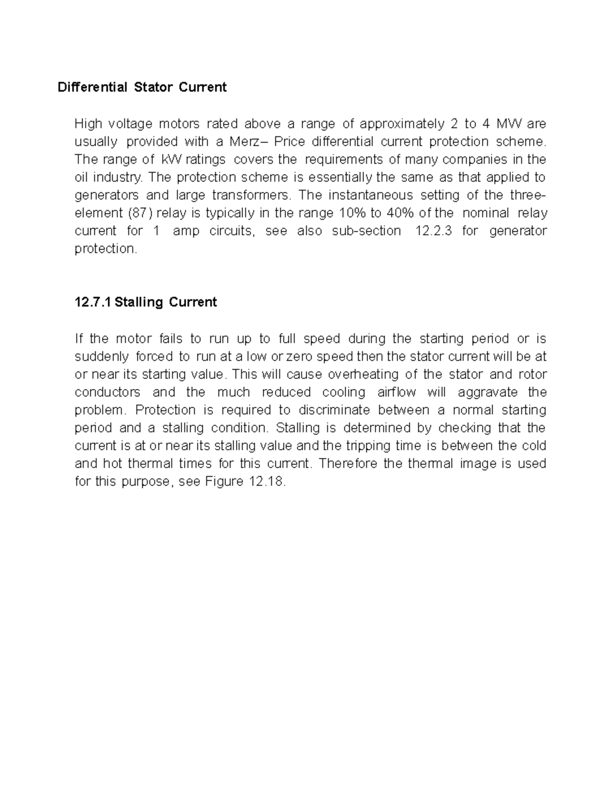 Differential Stator Current - The range of kW ratings covers the ...