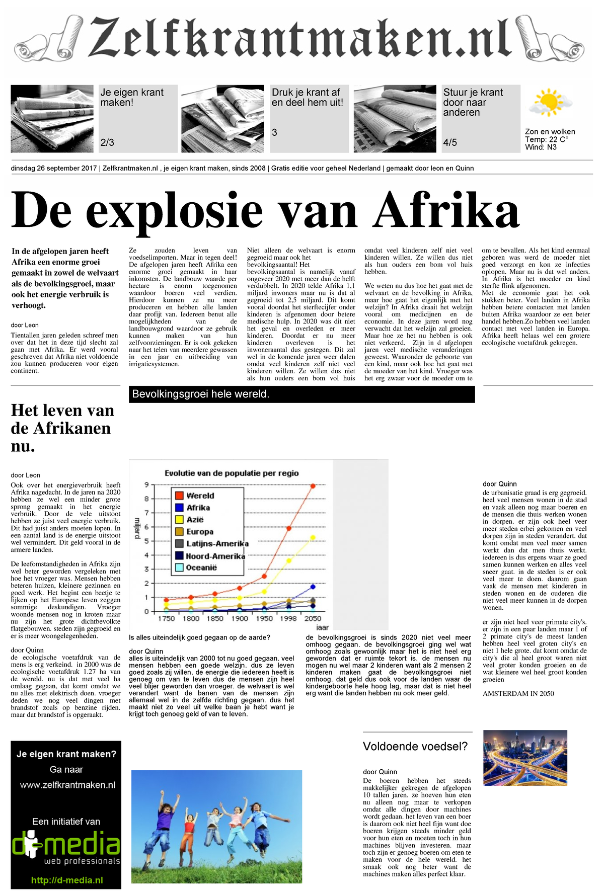 Zelfkrantmaken - ohdl - Zon en wolken Temp: 22 C° Wind: N Je eigen ...