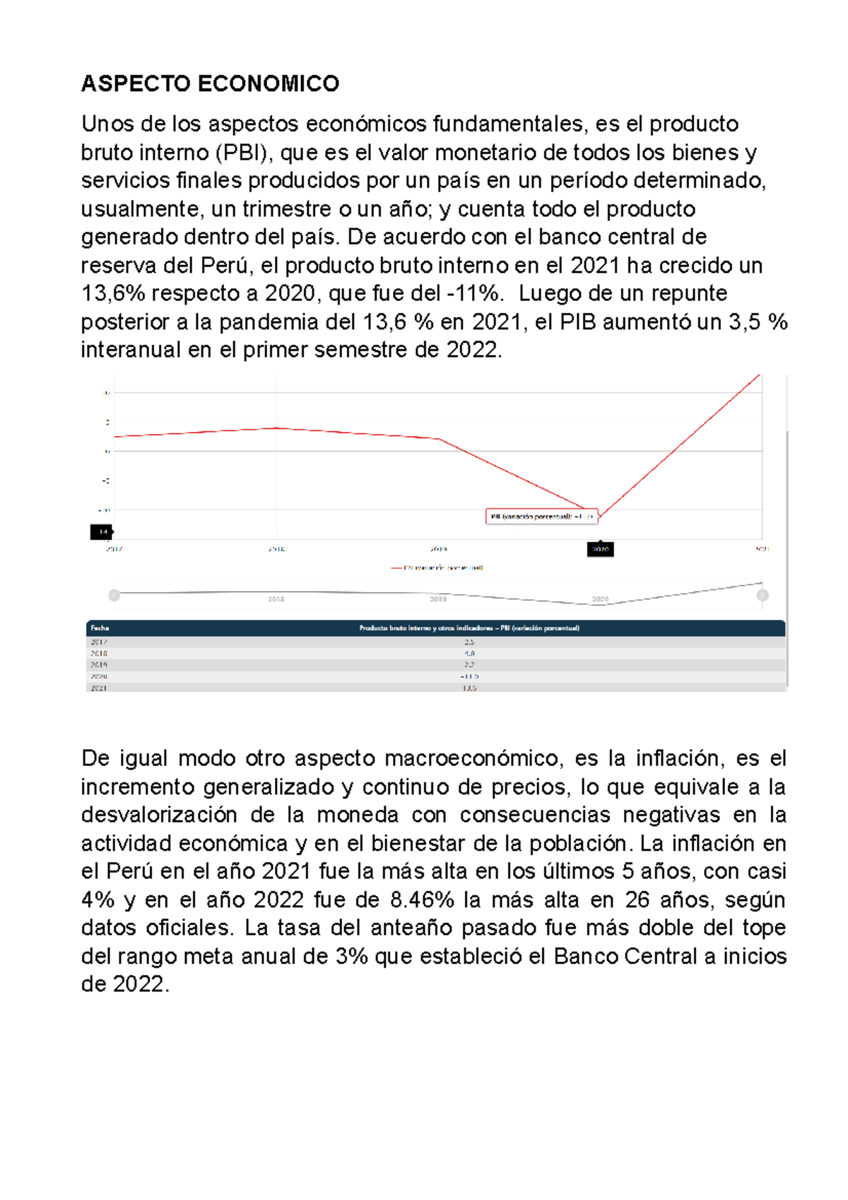 Aspecto Economico I - ASDASD - ASPECTO ECONOMICO Unos de los aspectos ...