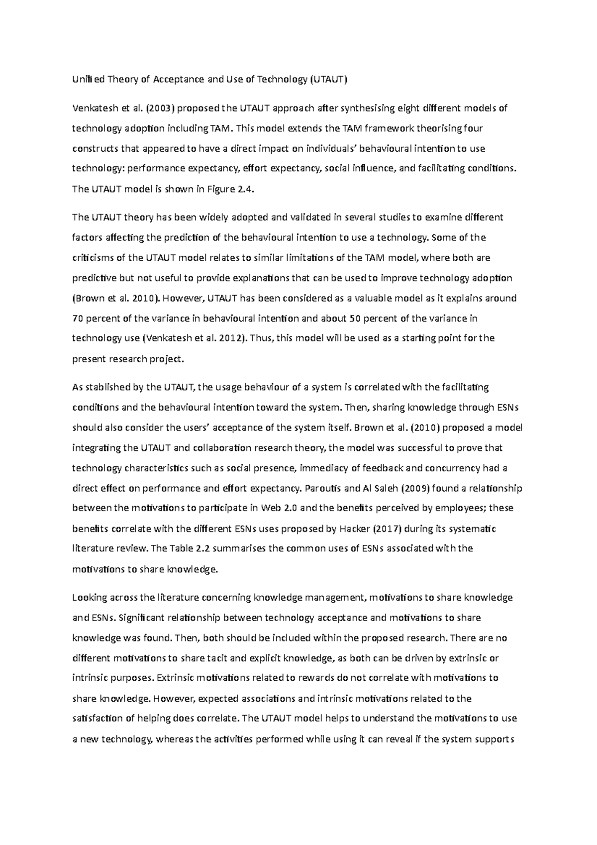 Unified Theory of Acceptance and Use of Technology - (2003) proposed ...