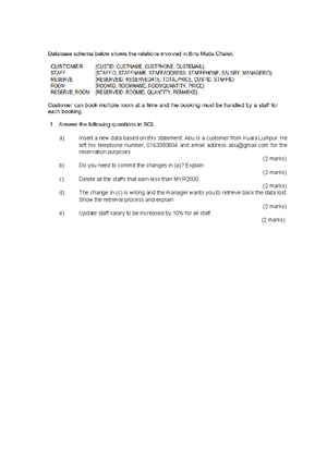 Proposal Softcopy - PROPOSAL ICT501 DATABASE MANAGEMENT SYSTEMS UNIVERSITI TEKNOLOGI MARA PERLIS ...