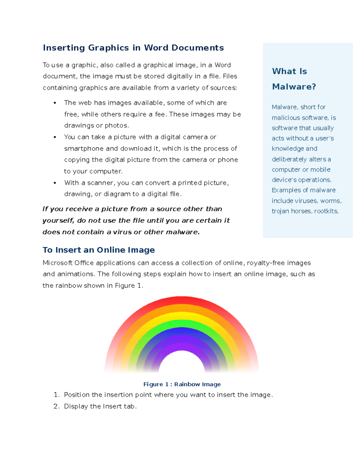 Inserting Graphics Final - Files containing graphics are available from ...