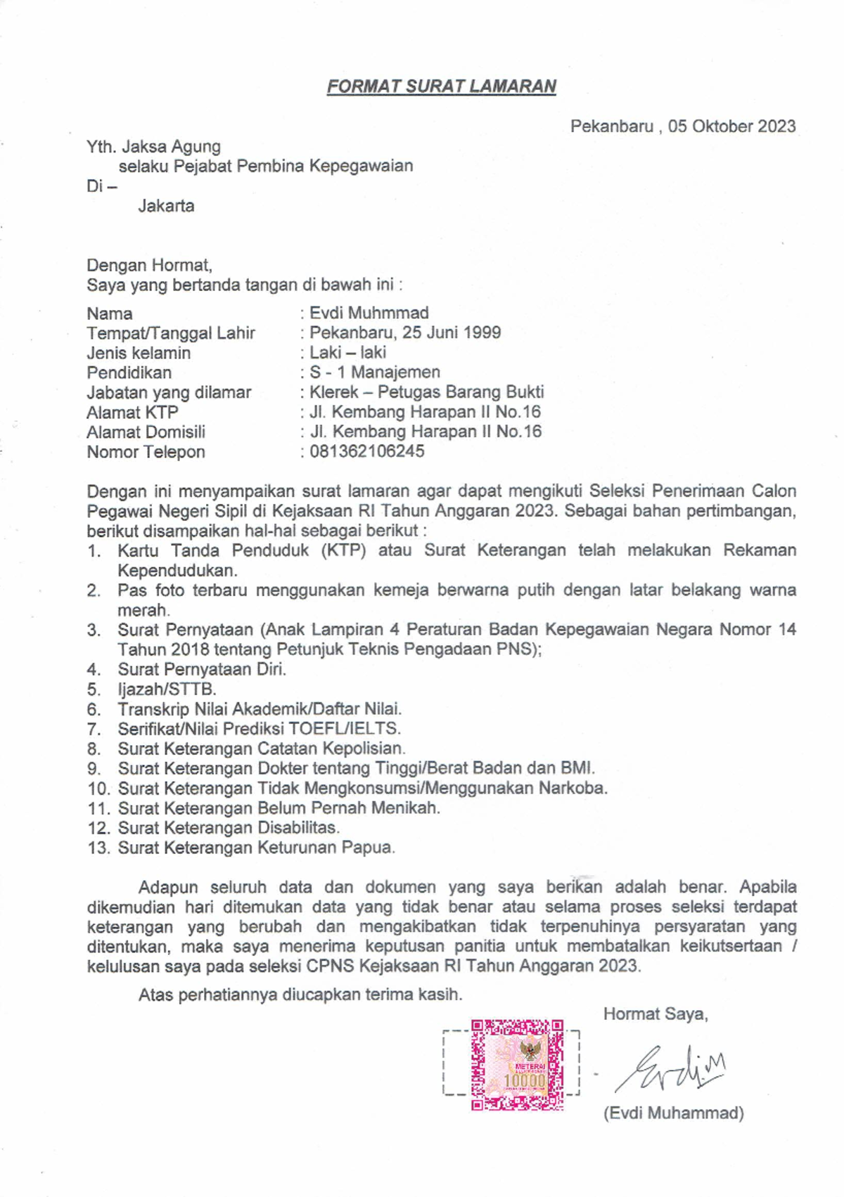 Form Surat Lamaran - ll l - Corporate Reporting - Studocu