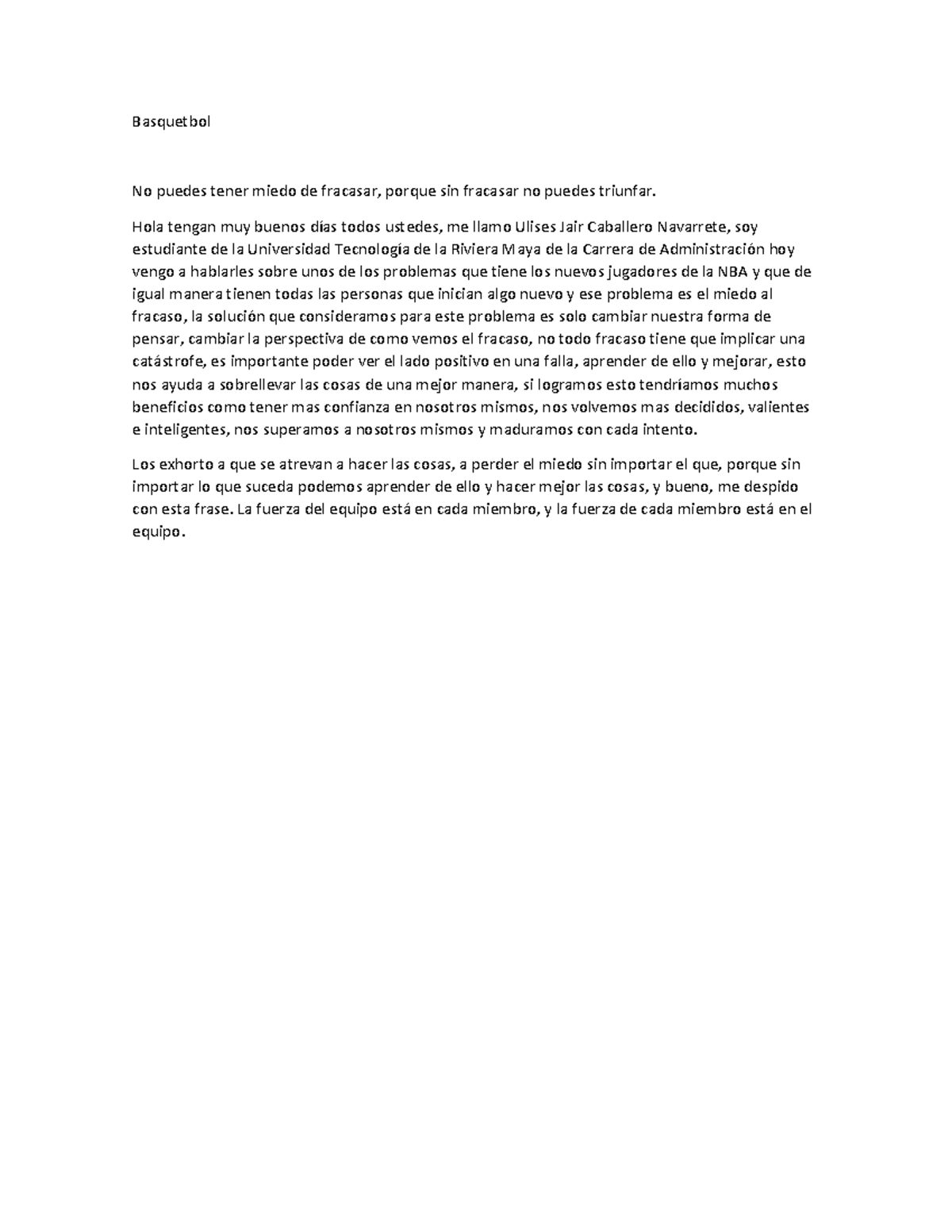 Basquetbol - dfdfdfdf - Basquetbol No puedes tener miedo de fracasar ...