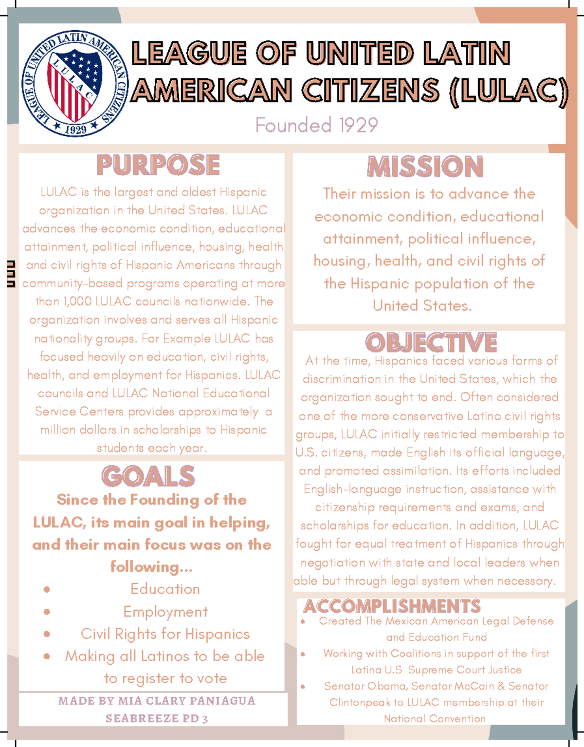 AP Government Lulac - Homework - LEAGUE OF UNITED LATINLEAGUE OF UNITED ...
