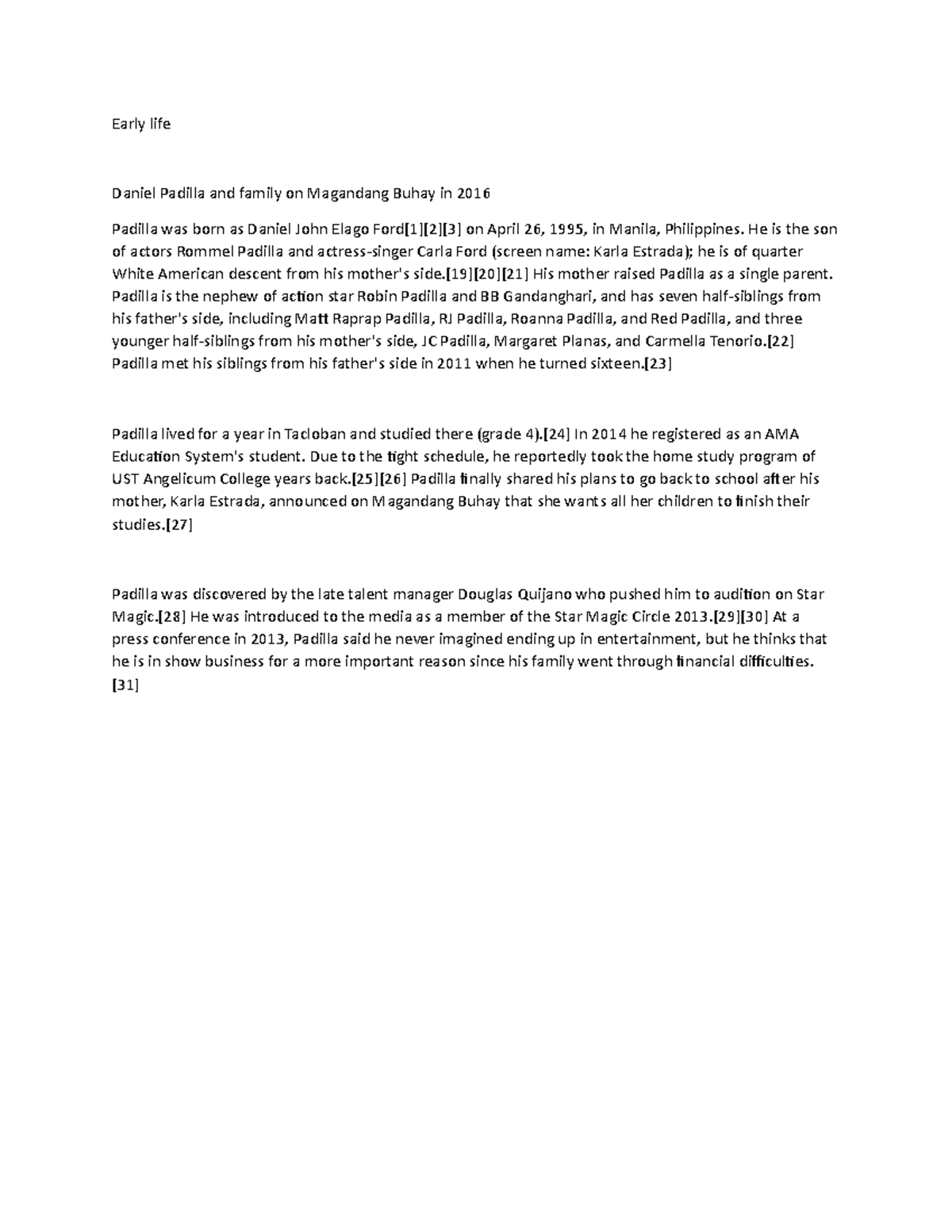 Early life - dfsfsdf - Early life Daniel Padilla and family on ...