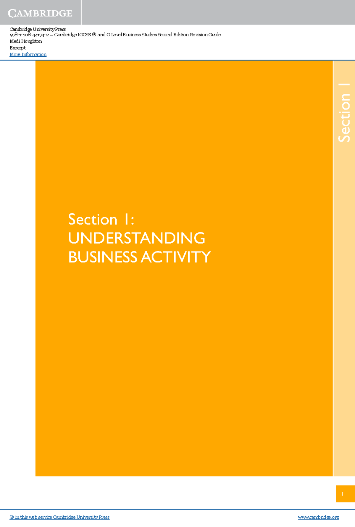 Cambridge igcse and o level business studies second edition revision ...