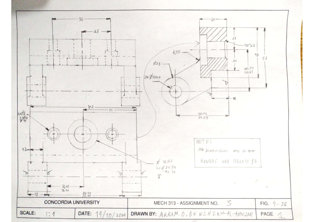 MIAE 313 - Assignment 3 - Assignement 3 of the course Miae 313 - MECH 313 - 56 26 28 21 R10 48 ...