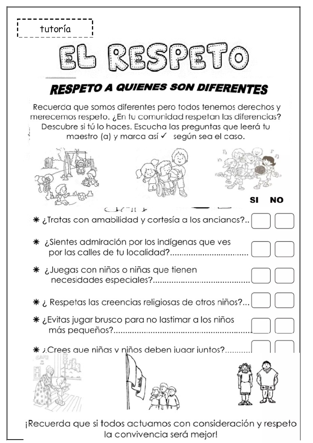 Ficha-el respeto - Desarrollo E Identidad Personal - tutoría - Studocu