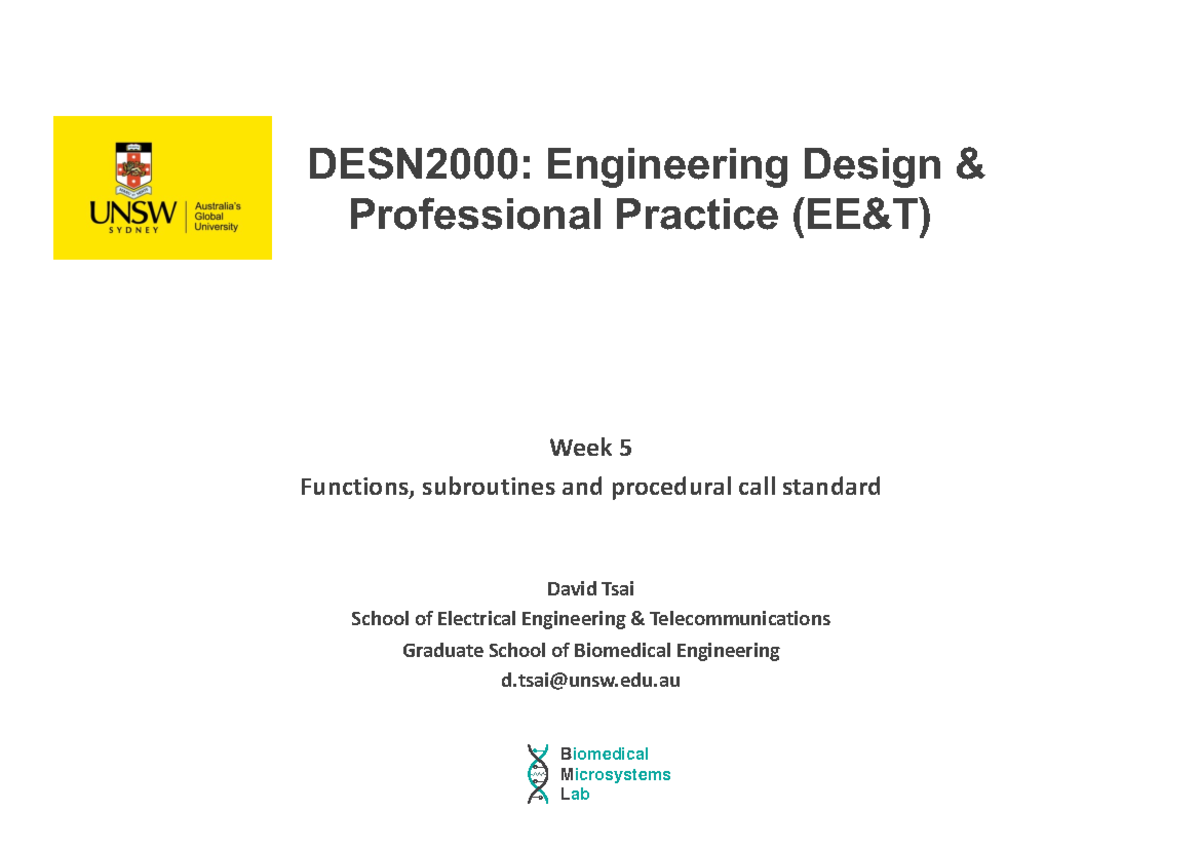 Wk5-slides-annotated - DESN2000: Engineering Design & Professional ...