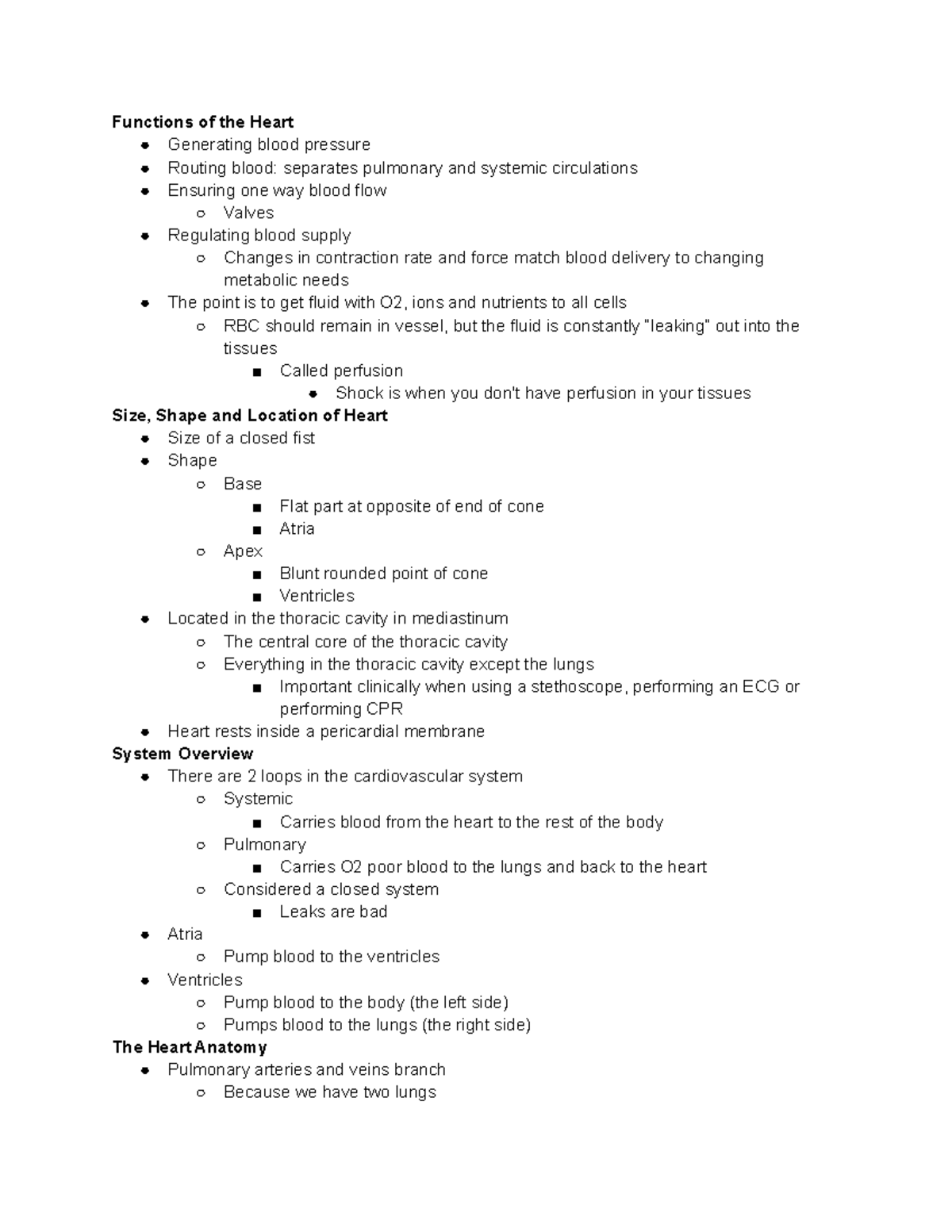 A P 2 8 18 Lecture Notes 5 Functions Of The Heart Generating Blood a-p-2-8-18-lecture-notes-5-functions-of-the-heart-generating-blood